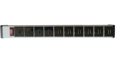 China 10 Outlet USB Charging Power Strip with 4 Ports 5V 2.1A Smart Charger and Surge Protection - ETL Certified for sale
