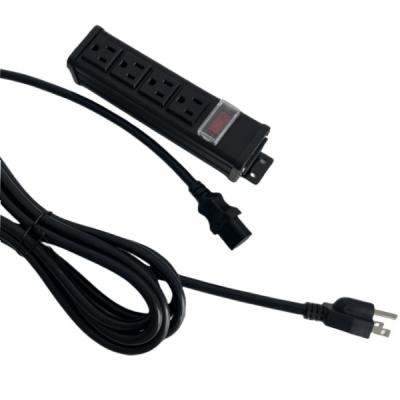 China 15A 125V 4 Outlet Metal Shell PDU Power Strip with UL Approval and OEM Service for sale