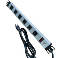 China 6 Outlet Metal Power Strip with 10ft 14AWG Cord NEMA 5-15P 125V 15A for sale