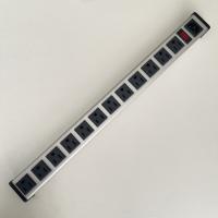 China 12 Outlet Metal Power Strip with IEC C14 Input 15A 125V 10ft Cord UL Listed for sale