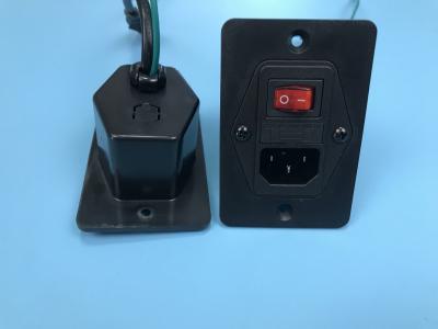China IEC C14 Inlet to IEC C7 Connector AC Power Cord 10A 250V Panel Mount with Fuse for sale