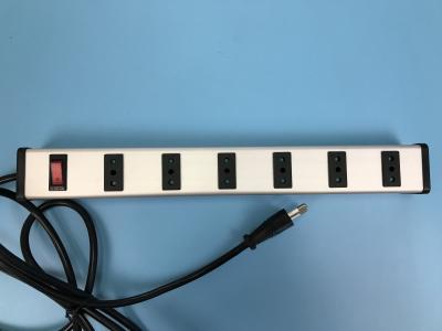 China 6-Way Italian Industrial Power Strip with 2500W Capacity and Surge Protection - 16A Output with Aluminum Housing for sale