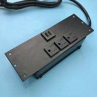 China Flush Mounted Tabletop Power Outlet with 3 US Outlets and Dual USB Ports 5V 2.1A 125V 15A for sale