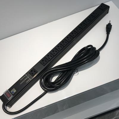 China 28-Inch Aluminum Alloy Power Strip with 1824J Surge Protection - 14 Outlets, 15A, 1800W Capacity for sale