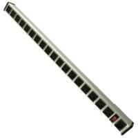 China Aluminum 18 Outlet Power Strip 125V 15A with Extension Cord Industrial Surge Protected for sale