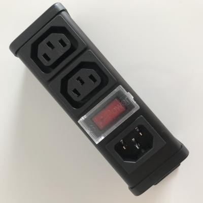 China Aluminum 2 Way AC Power Distribution Unit 15A 125V with Waterproof Switch for sale