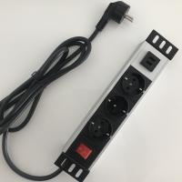 China 3 Outlet Smart Schuko Power Strip with Dual USB Ports 2M Cord 16A Aluminum Shell EU Type F Socket for sale