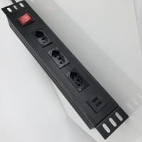 China Industrial Power Strip with 3 Swiss Outlets & Dual USB Ports - 2M Cord, 10A Aluminum Shell for sale