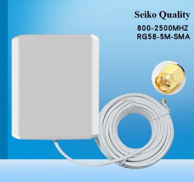 China GSM Wall Mounted N Female 868MHz Antenna 10dBi 2.4G Dual Band 806-2500MHz for sale