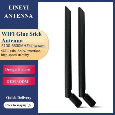 China Omni Directional 6dBi 2400MHz Dual Band High Gain WiFi Antenna SMA for sale