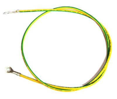 China ul1015 18AWG yellow/green grounding wire with terminals for sale