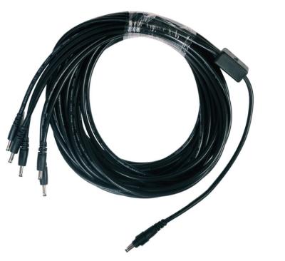 China DC 5521 5.5x2.1mm Power Plug 5 Male to 1 Male 24AWG Lamp Power Cable 300V for sale