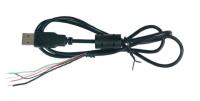 China USB 2.0-A male plug with magnet and stress relief 5pin bare end cable assembly for computer peripherals for sale