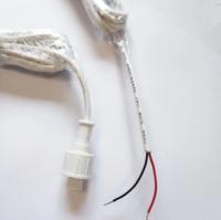 China M12 Waterproof Male Connector 24AWG 2C Cable Stripped End 300V for Outdoor Shipboard Communication for sale