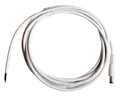 China DC Power Cable 5.5x2.1mm Male Plug Stripped Tinned 12V 24AWG UL2464 300V for sale