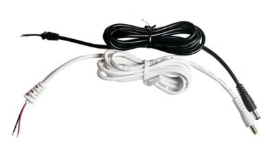 China Male 3.5mm DC Power Plug 5.5x2.1mm Cable Straight Joint with Stress Relief 2pin 300V for sale