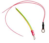 China Pre-insulated Ring Terminal RV2-4 RNB3-5 Naked Crimp with 18AWG Yellow Green Ground Wire Harness for sale