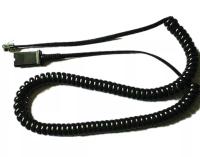 China 4pin RJ11 Telephone Coil Cord Cable 2.6mm TPU Jacket Spring Wire for Phone for sale