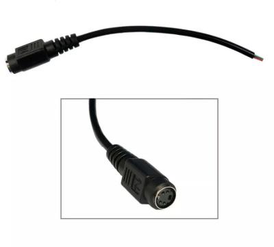 China Stripped end 4 PIN DIN female plug S-video customized power cable for sale