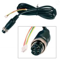 China 4 Pin DIN Female Plug Power Cable for S-video 28AWG 4C UL2464 Gray Connector for sale