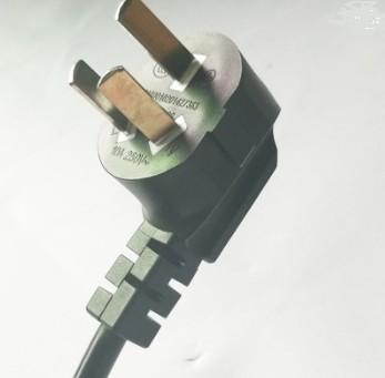 China CCC Certified 3 Pin Power Cord 6227 IEC 53 RVV 3X0.75mm2 300/500V for Home Appliances for sale