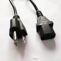 China US Approval 3-Prong Standard Plug with IEC C13 Female Connector 10A 125V Power Extension Cord for sale