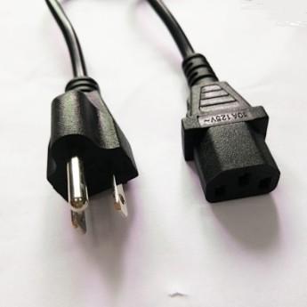 China US Approval 3-Prong Standard Plug with IEC C13 Female Connector 10A 125V Power Extension Cord for sale