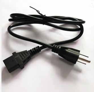 China UL 3 Pin Male to Female AC Extension Power Cable 125V 15A for Computer and Industrial Equipment for sale
