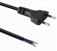 China Brazil 2 Pin Power Cable INMETRO Approved BY2-10 Plug 10A 250V Tinned Ends Custom Length for sale