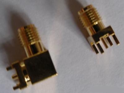 China Gold Plated SMA SMB MCX MMCX RF Coaxial Connectors 0-6GHz 50 Ohm for sale
