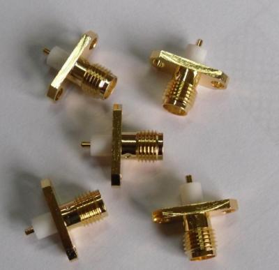 China SMA Two Hole Diamond Square Plate RF Connector for sale