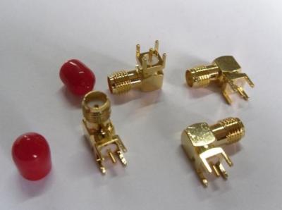 China 3GHz 90 Degree Four Pin RF SMA Coaxial Connector for sale