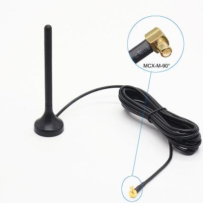 China 6dBi 824-1710MHz GSM Magnetic Chuck Antenna with MCX-M 90 Degree Connector for sale