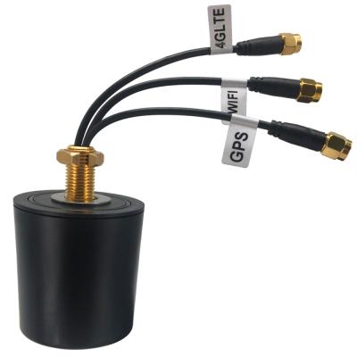 China Outdoor Waterproof GPS WiFi 4G LTE Combo Antenna 28dBi SMA J Connector 2.5m Cable for sale