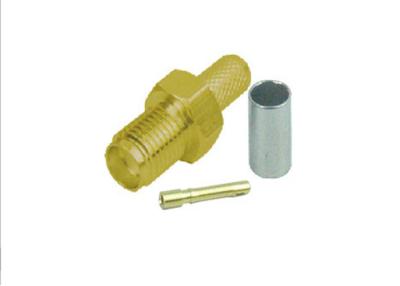 China 50 Ohm Brass SMA Male to SMA Female Right Angle RF Adapter 3GHz for sale