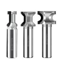 China Carpenter'S Carbide PCD Router Cutters Bit CNC Woodworking Bullnose Half Circle Knife for sale