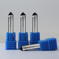 China 6mm AlTiN Coated PCD Diamond CNC Engraving Bit Palton 2‑Edge Heavy‑Duty Milling Cutter for Granite Tombstone Ceramic for sale