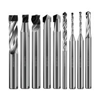 China Spiral Tooth PCD Drill Bit CNC End Mill Engraving Slotting Router For MDF And Silicate Board for sale