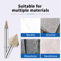 China Vacuum Brazed Diamond Cutter Tool CNC Engraving 6mm‑16mm Shank Stone Carving Bits for sale