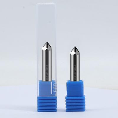 China Polyprismatic  4F PCD CNC Router Cutters, Diamond Stone Engraving Bits, Long Service Life Carving Tools for Marble and Granite for sale