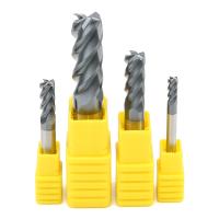 China Nano Coated Carbide Square End Mill Fresa Cutter HRC60 High Hardness for sale