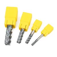 China Nano Coated Carbide Square End Mill Fresa Cutter HRC60 High Hardness for sale