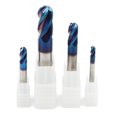 China 18mm 4 Flute Ball Nose End Mill Bullnose Ballnose 4F Milling Cutter Circular for sale