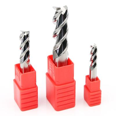 China High Hardness Flat End Mill 3 Flutes Uncoated For Machine Center for sale