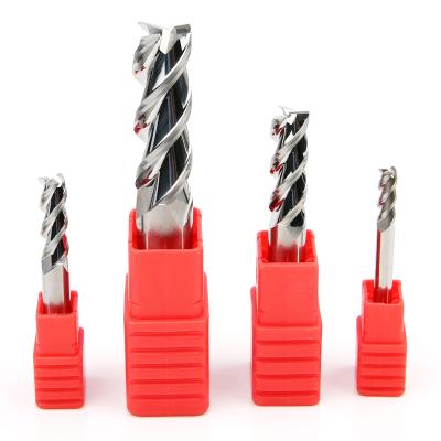 China HRC55 3F Flat Endmills Square 3 Flute End Mill For Aluminum 1.5mm for sale