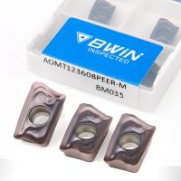 China AOMT 123608PEER Metal Lathe Carbide Inserts Stainless Fast Feed for sale
