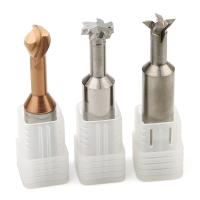 China 20mm 32mm Carbdie End Mill AlTiSiN Coating HRC55 Dovetail Milling Cutter for sale