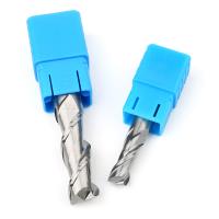 China 2 Flute Flat End Mill 45 Degree High Gloss Solid Carbide End Mill For Aluminum for sale