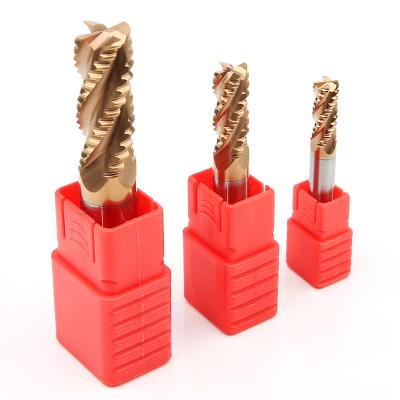 China Solid 4 Flutes Roughing Carbide End Mill HRC55 Alloy Steel for sale