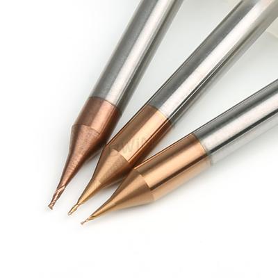China Tungsten Carbide HRC55 Micro Diameter Square End Mill 1/8